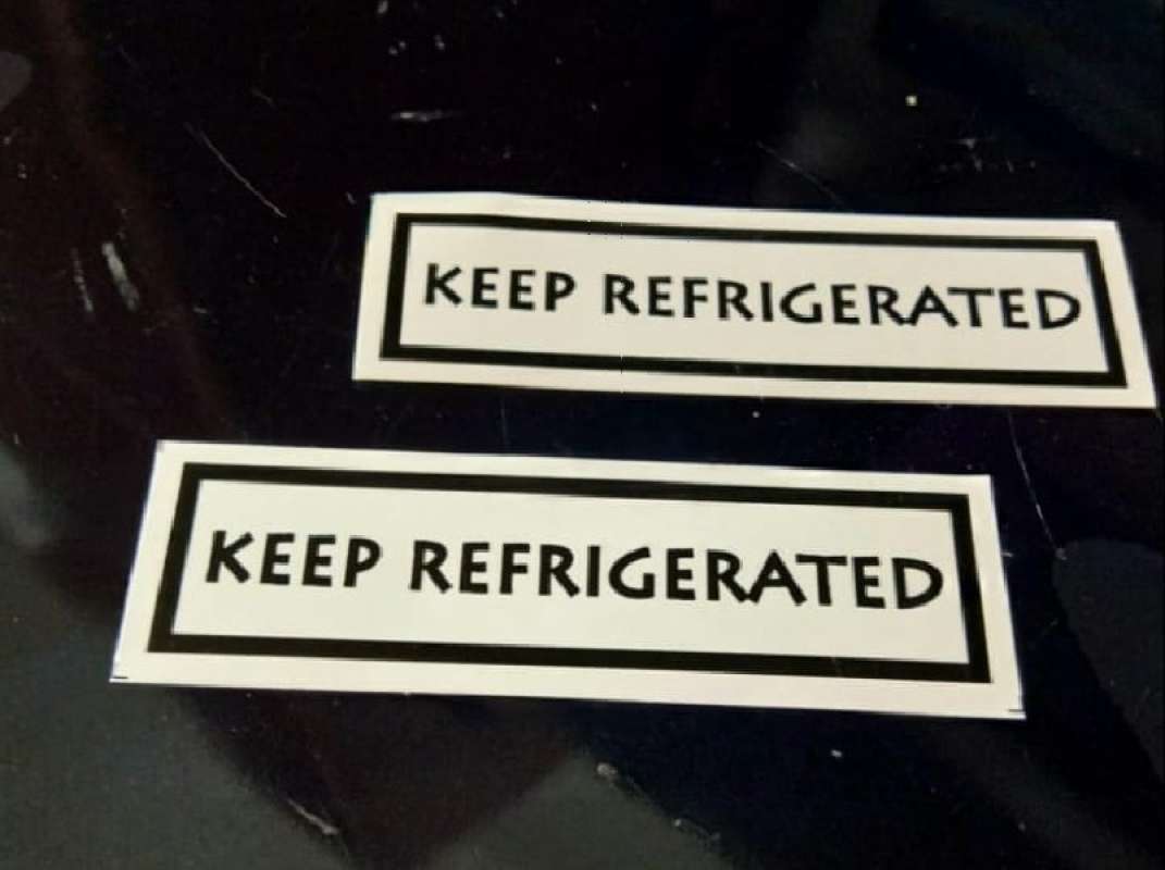Jual sticker keep refrigerated 60 pcs transparan atau putih ...