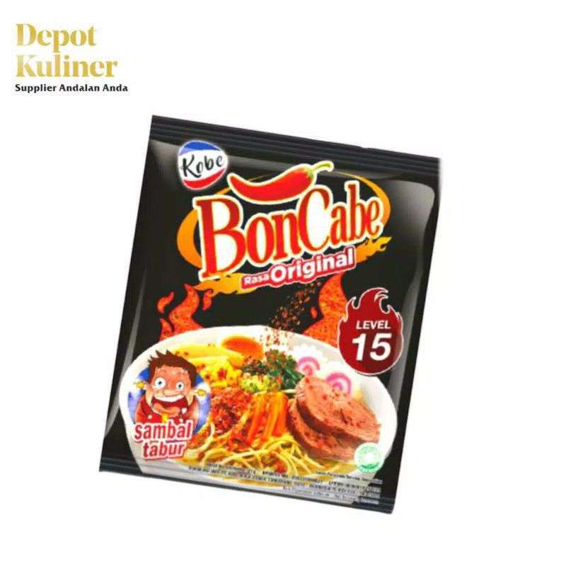 Promo BonCabe Sambal Tabur Lv15 12 sachet Bon Cabe Kobe Diskon 1% di ...