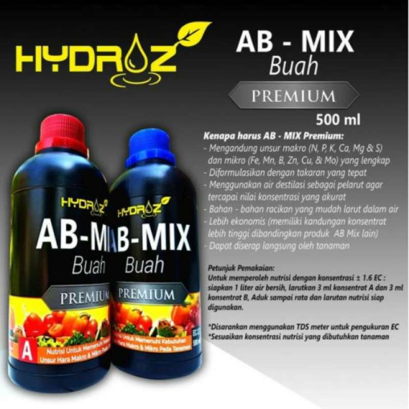 Jual AB MIX Hydroz Cair untuk Sayuran buah / Nutrisi Terbaik untuk ...