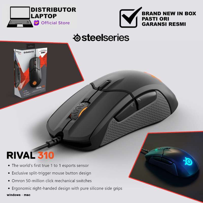 Jual SteelSeries Rival 310 - Ergonomic Gaming Mouse di Seller ...