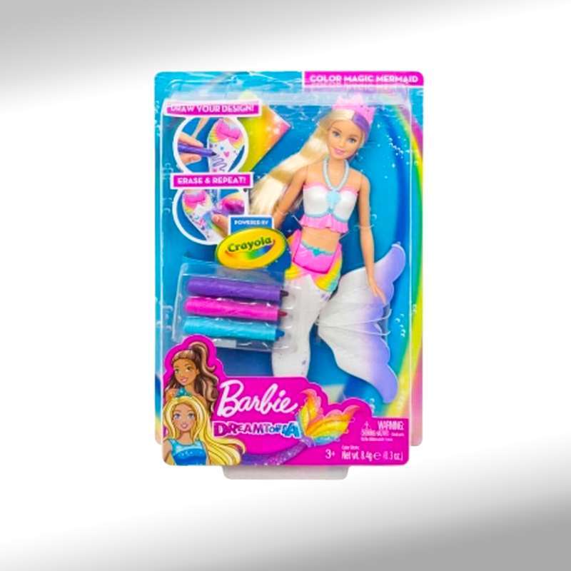 Jual Barbie Dreamtopia Mermaid Doll Draw Your Design Crayola di Seller ...