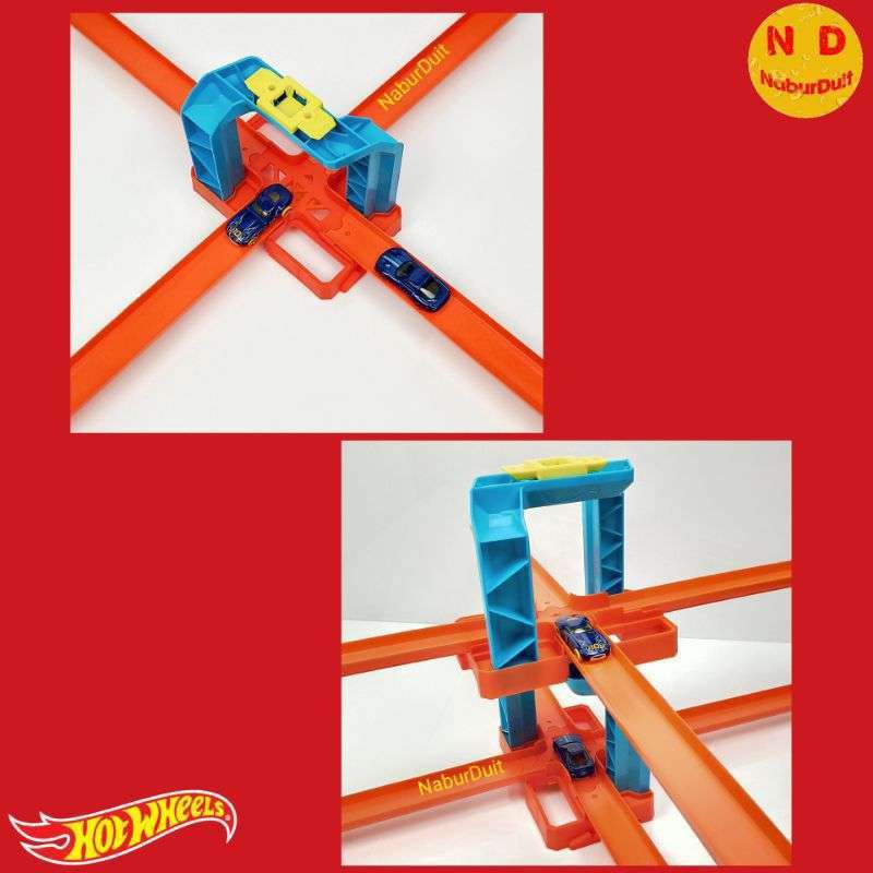 Jual Hot Wheels Track Builder Stackable Cross Gate Original Mattel di ...