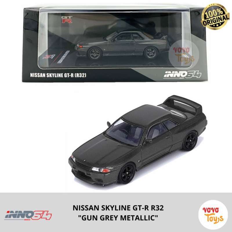 Jual Inno 1:64 Nissan Skyline GT-R R32 Gun Grey Metallic with Extra ...