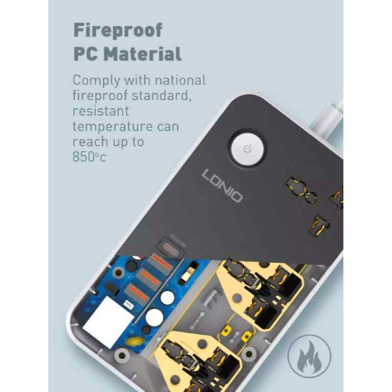 Jual Ldnio Sc3412 - 3 Electrical Socket With 3 Usb Qc 3.0and 1 Usb-c Pd 20w Di Seller Tokuniku ...