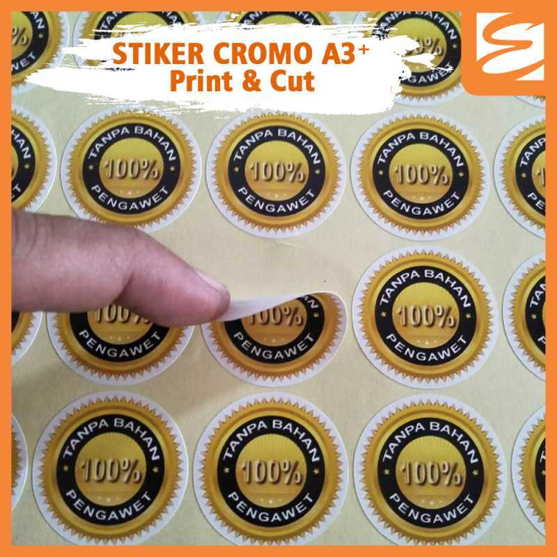 Jual CETAK STIKER TRANSPARAN / VINYL / CROMO A3+ CUSTOM PRINT STICKER ...