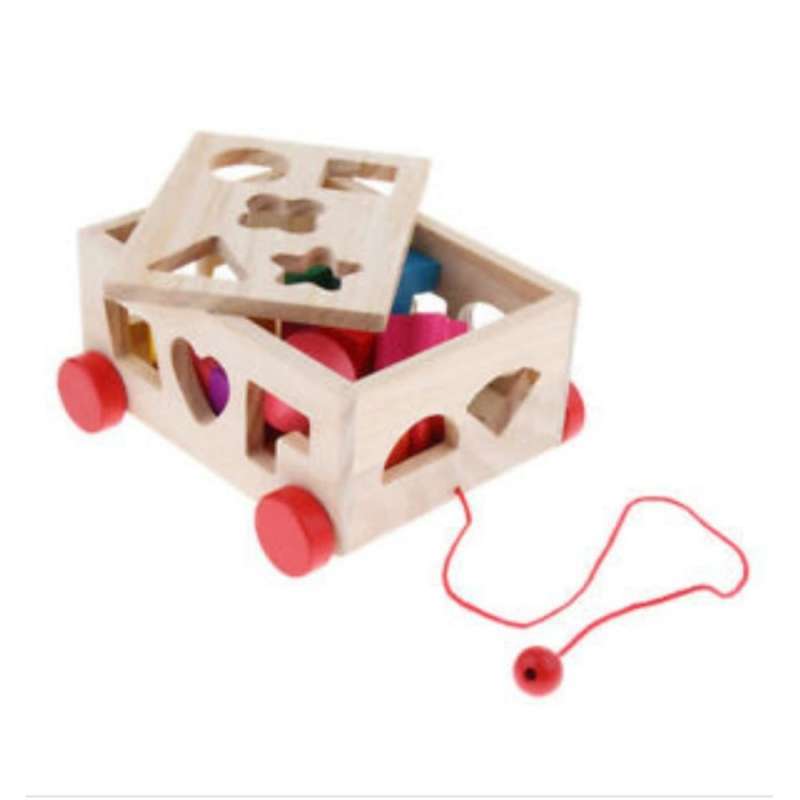 Jual Mainan Kayu Edukasi Shape Intelligence Box Wooden Car Shape Box Di ...