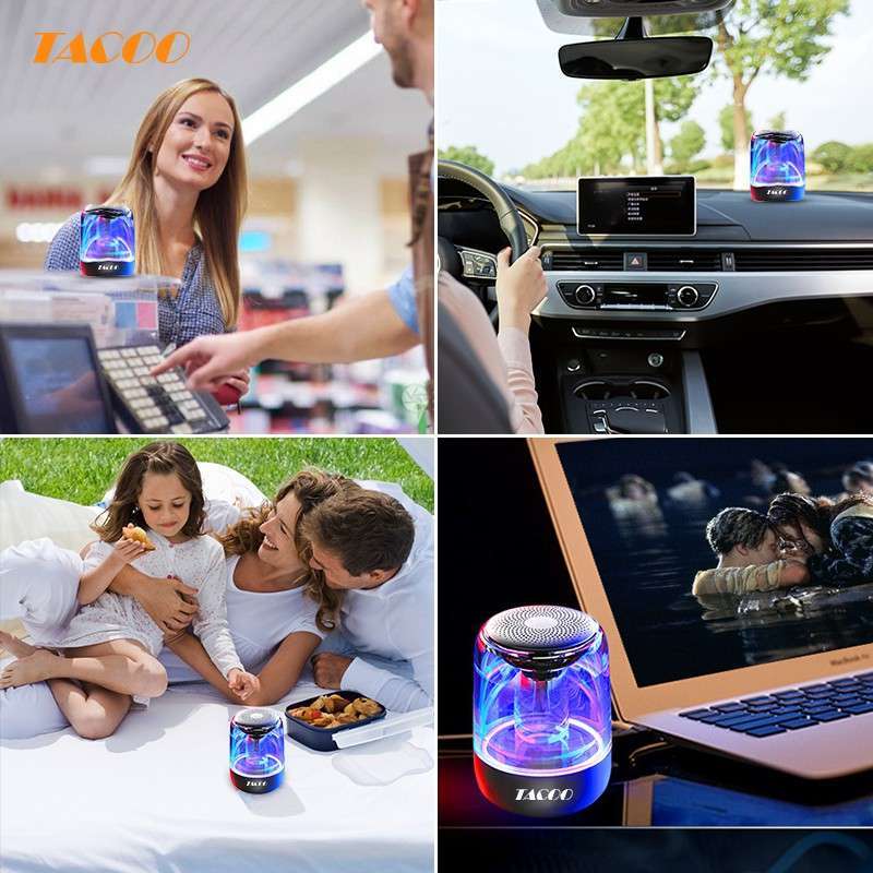 Jual Tacoo Bluetooth Tws Speaker Tap 5605 Led / Portable Speaker Bass ...