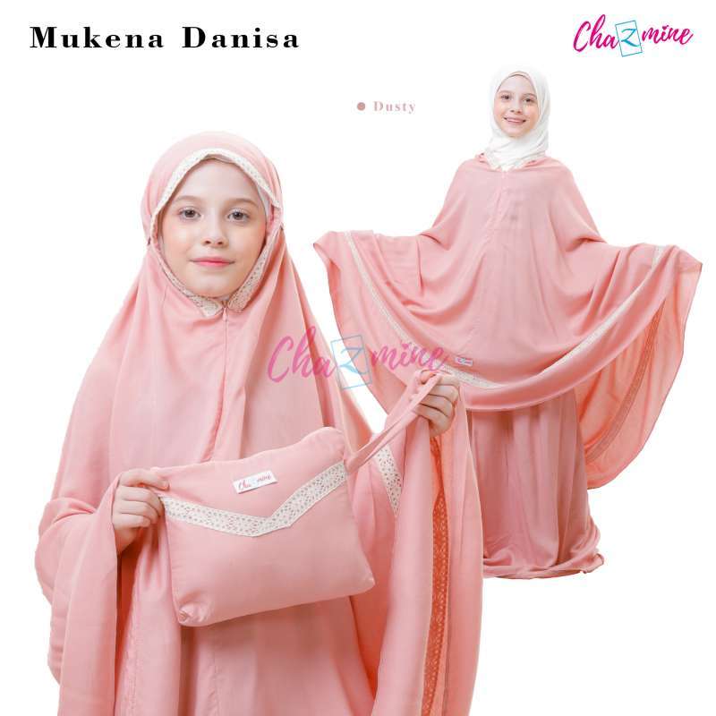 Jual Mukena Anak Polos Renda Free Tas Cantik Simple Model Danisa 2in1 ...