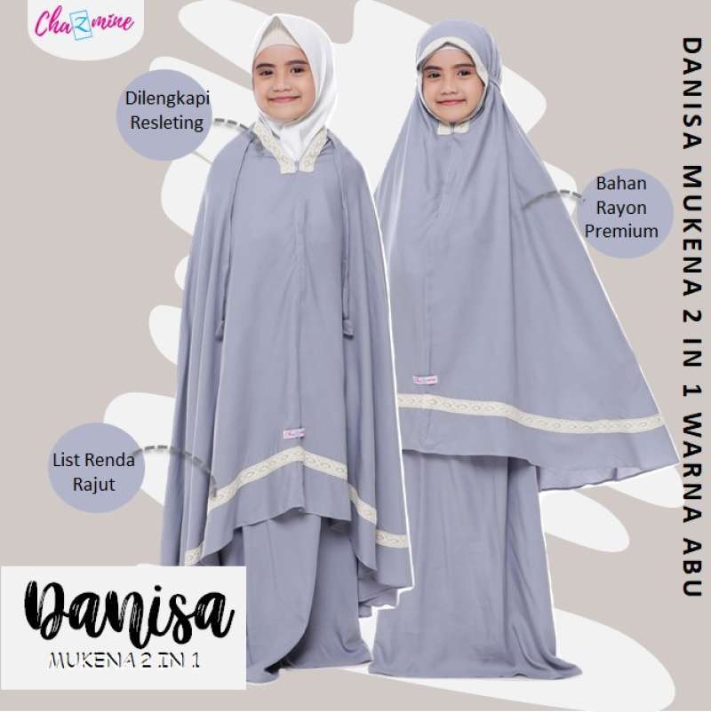 Jual Mukena Anak Polos Renda Free Tas Cantik Simple Model Danisa 2in1 ...