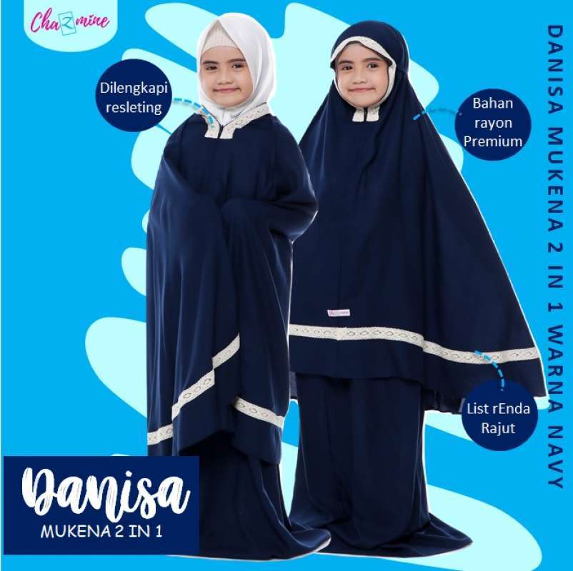 Jual Mukena Anak Polos Renda Free Tas Cantik Simple Model Danisa 2in1 ...