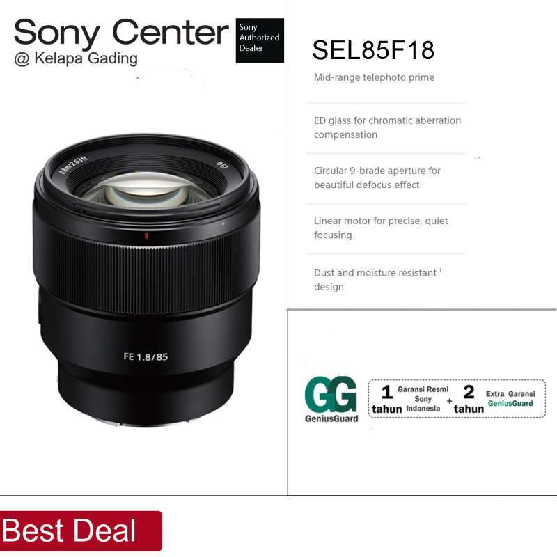 Promo Sony Center Jakarta - SONY FE 85mm F1.8 / Lensa Sony Fix 85mm / Lensa Mid-Telefoto / Lensa ...