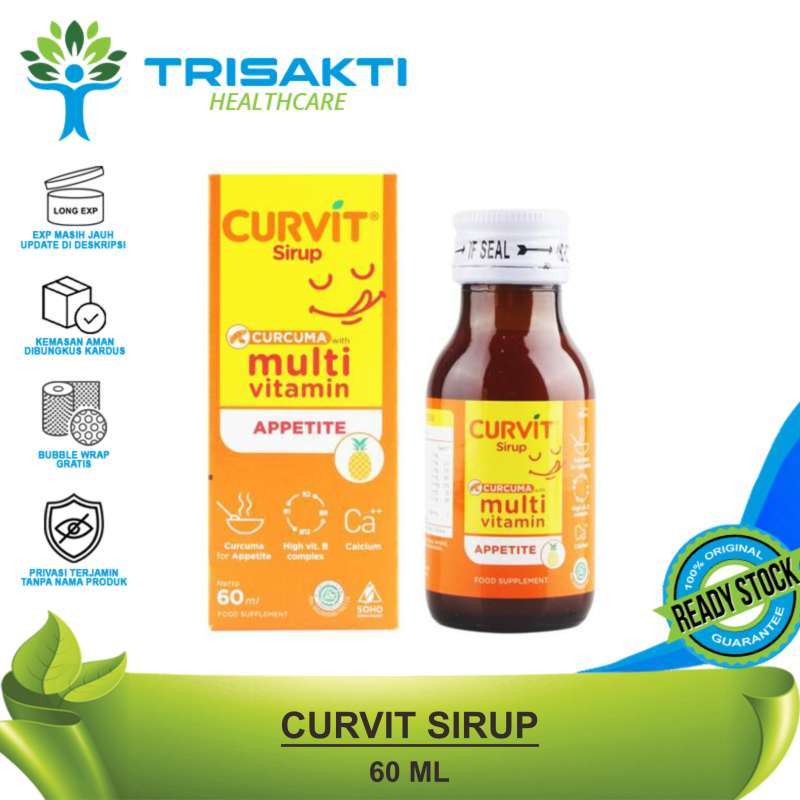 Jual Curvit Syrup 60 Ml Vitamin Penambah Nafsu Makan Anak. Di Seller ...