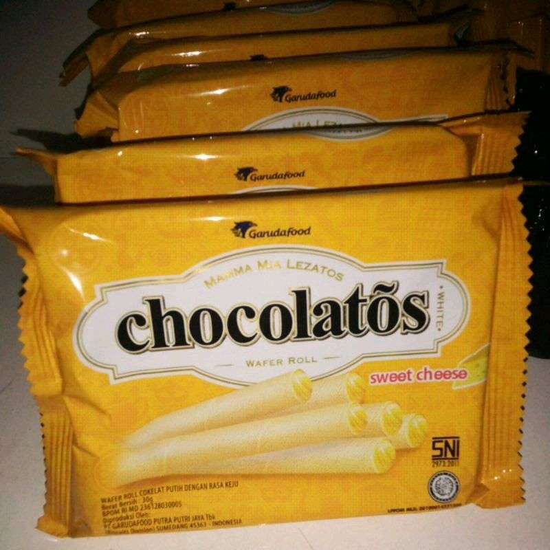 Jual CHOCOLATOS WAFER ROLL SWEET CHEESE 27gr (ECER) di Seller SRC Faris ...
