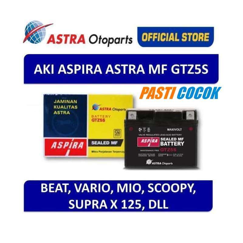 Jual Aspira 11-gtz-5smf Aki Motor Untuk Beat, Vario, Mio , Scoopy, Dll Di Seller Astra Otoparts ...