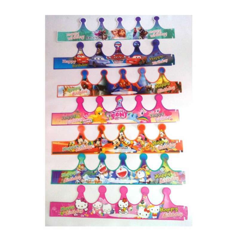 Jual [10pc] mahkota ultah pony - mahkota ulang tahun lol mickey cars ...
