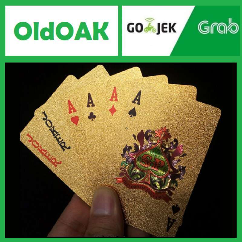 Jual Set Kartu Remi Poker Card Gold Foil - Emas di Seller OldOAK ...