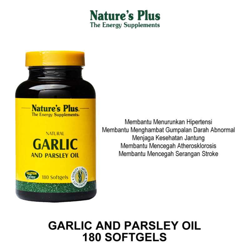 Promo NATURE'S NATURES NATURE PLUS GARLIC & PARSLEY OIL 180 KAPSUL ...