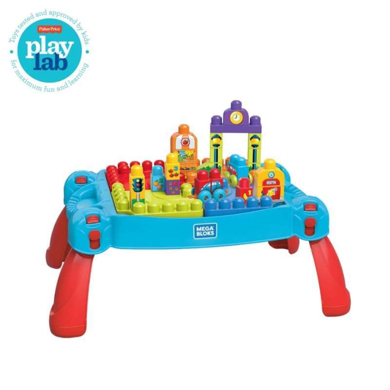Jual Fisher Price Mega Bloks Build 'n Learn Table Balok Permainan Anak ...