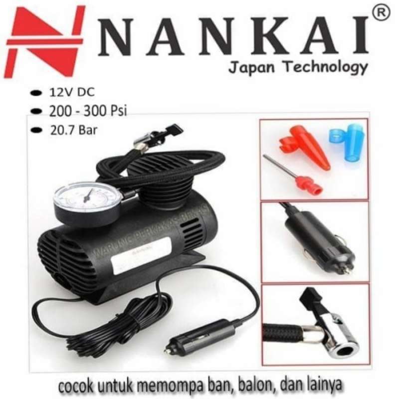 Promo kompressor mini NANKAI pompa angin ban motorsepedamobil dll 100 % ...