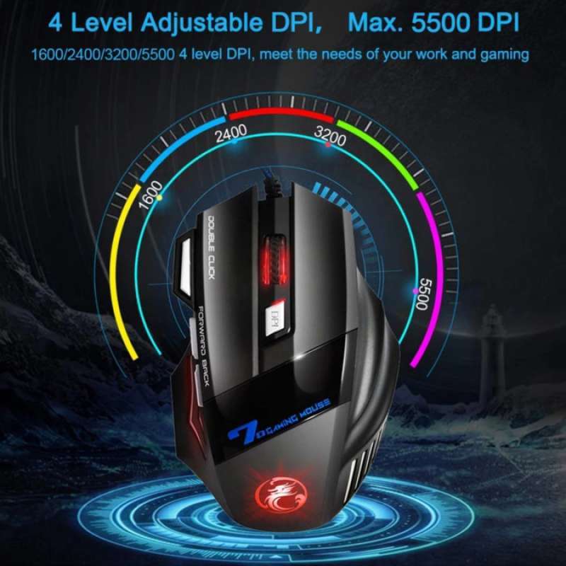 Jual mouse phantom G4.1 gaming professional besi metal dragon war ...