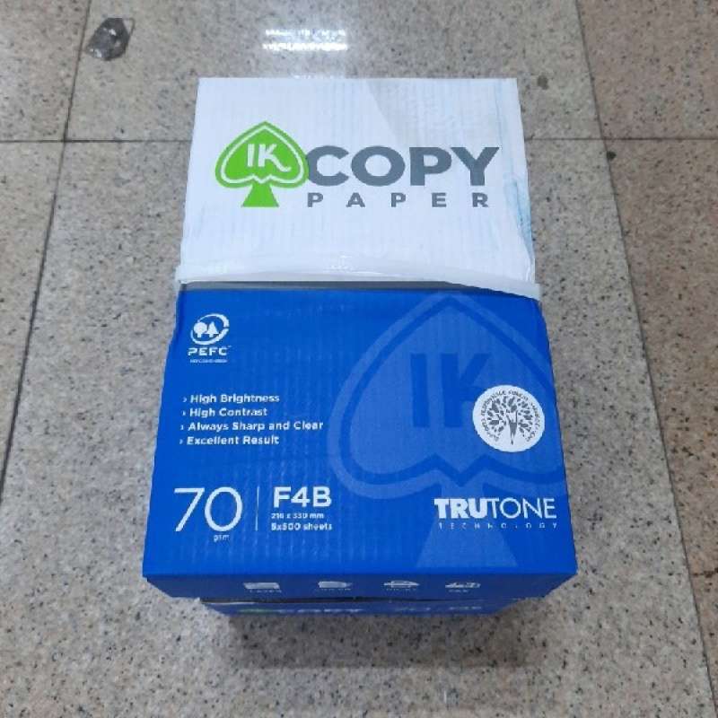 Jual Kertas F4 / Folio 70 Gr Ika Paper ( 1 Dus = 5 Rim ) Putih Di ...