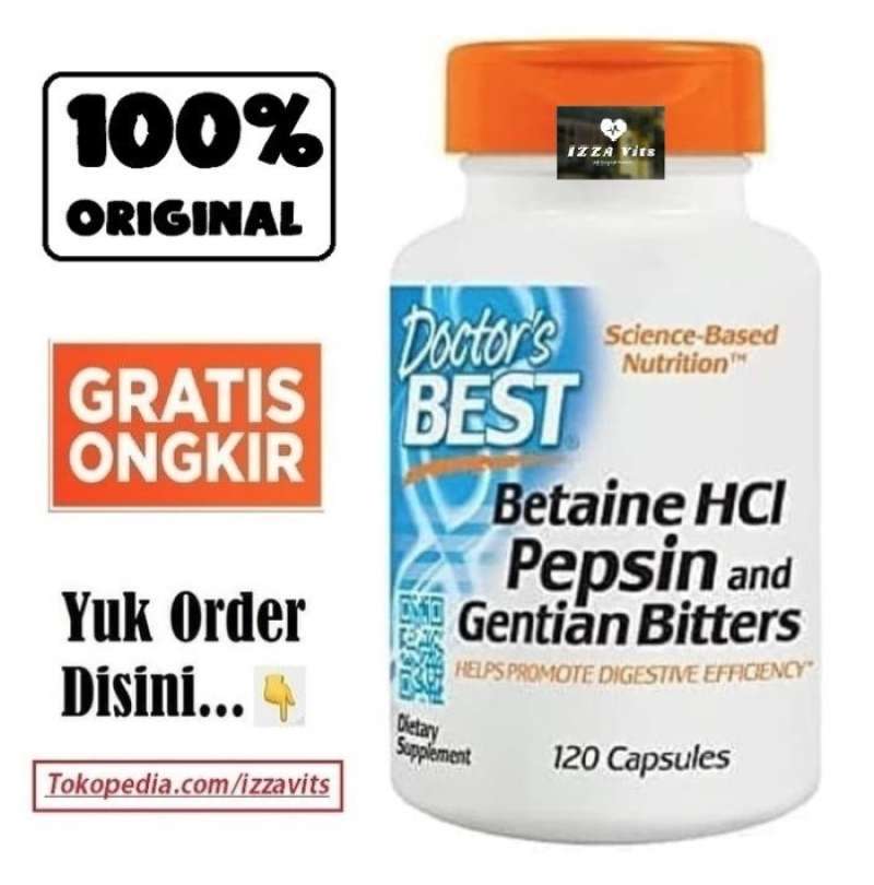 Promo Doctor's Best Betaine HCI Pepsin Gentian Bitters Doctors Doctor ...