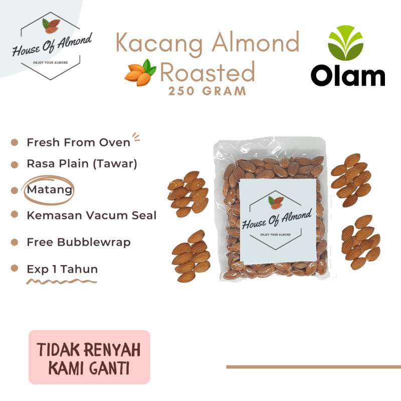 Jual Kacang Almond Panggang Matang (250 gr) Olam di Seller House of ...