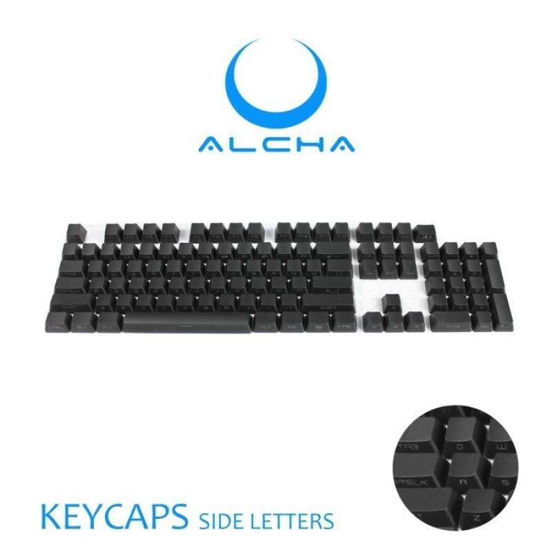 Promo ALCHA KEYCAPS PBT SIDE LETTERS DOUBLE SHOT MECHANICAL KEYBOARD ...