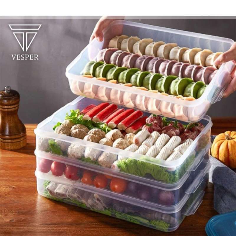 Promo tempat kontainer makanan kulkas kitchen storage food box Diskon ...