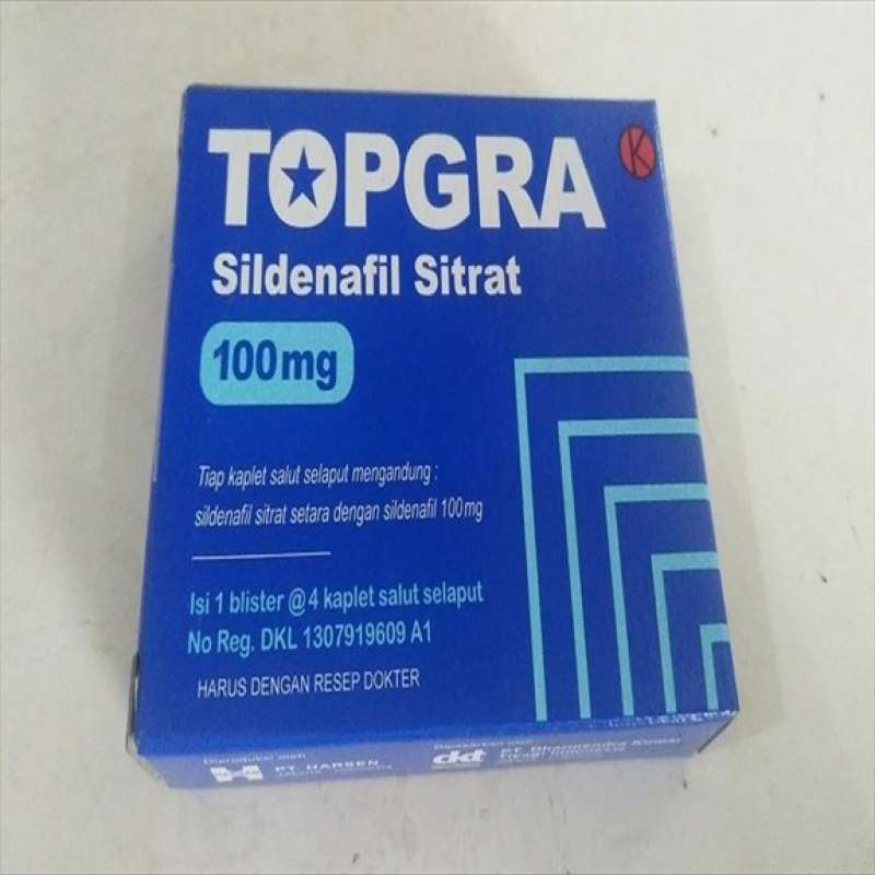 Jual Obat Suplemen Vitamin Stamina Pria Dewasa Topgra 100mg di Seller ...