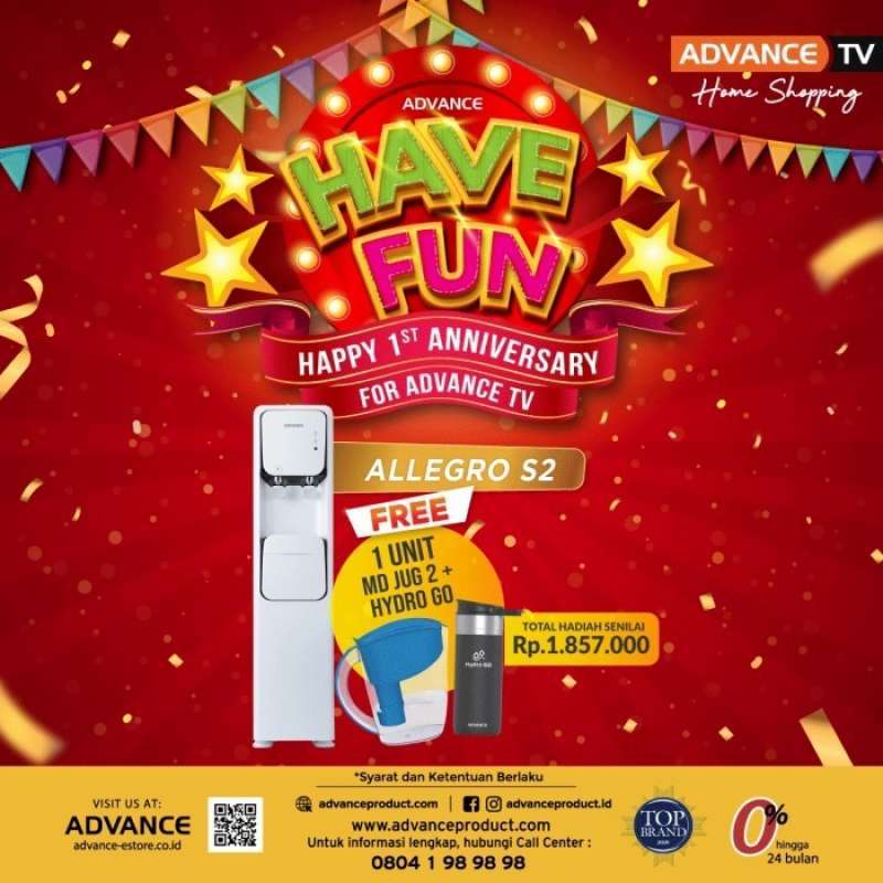 Jual DISPENSER TANPA GALON ADVANCE ALLEGRO S2 WATER PURIFIER di Seller ...