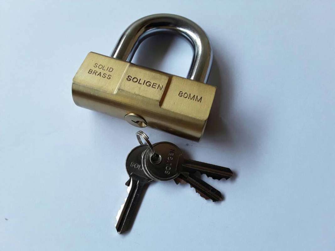 Jual Gembok Soligen 80mm Kuningan (Kode 009)) di Seller deviagus ...