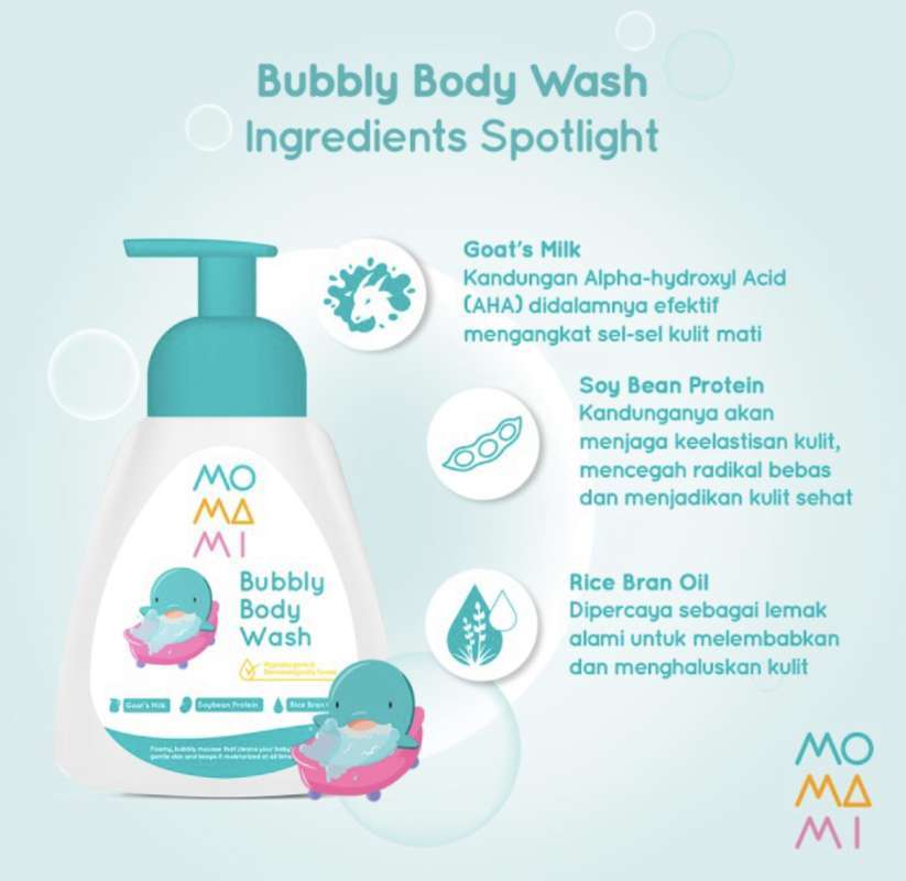 Jual MoMaMi Bubbly Body Wash 250ml / Sabun Mandi Anak di Seller i-Bee ...