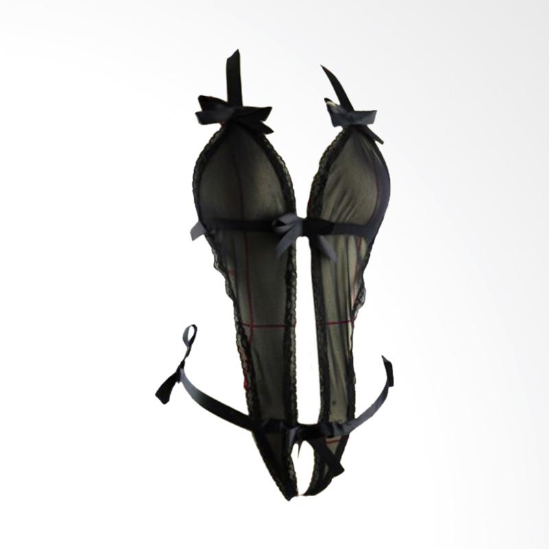 Jual Jakarta Lingerie JLME018 Open Crotch Teddy Sexy Lingerie - Hitam ...