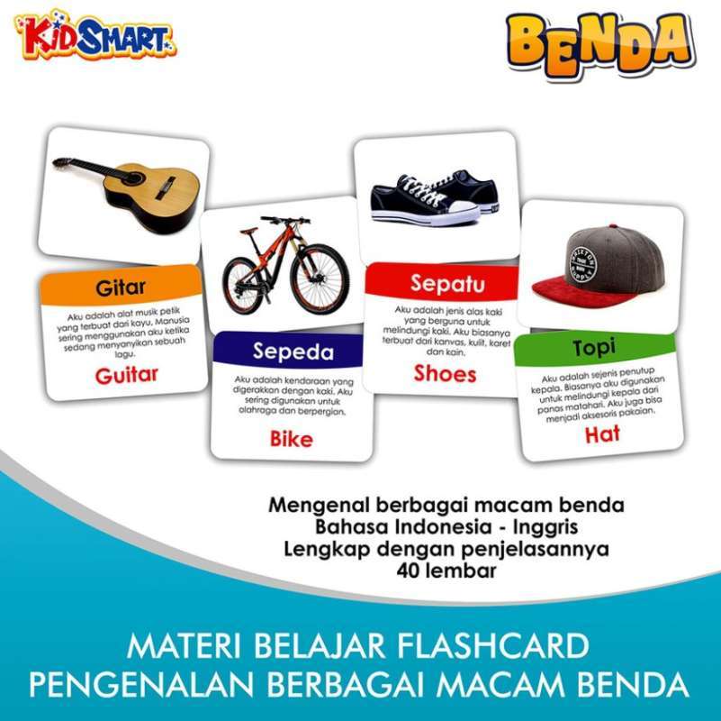 Jual Flashcard Benda - KidSmart Kartu Pintar Mainan Edukasi Anak di ...