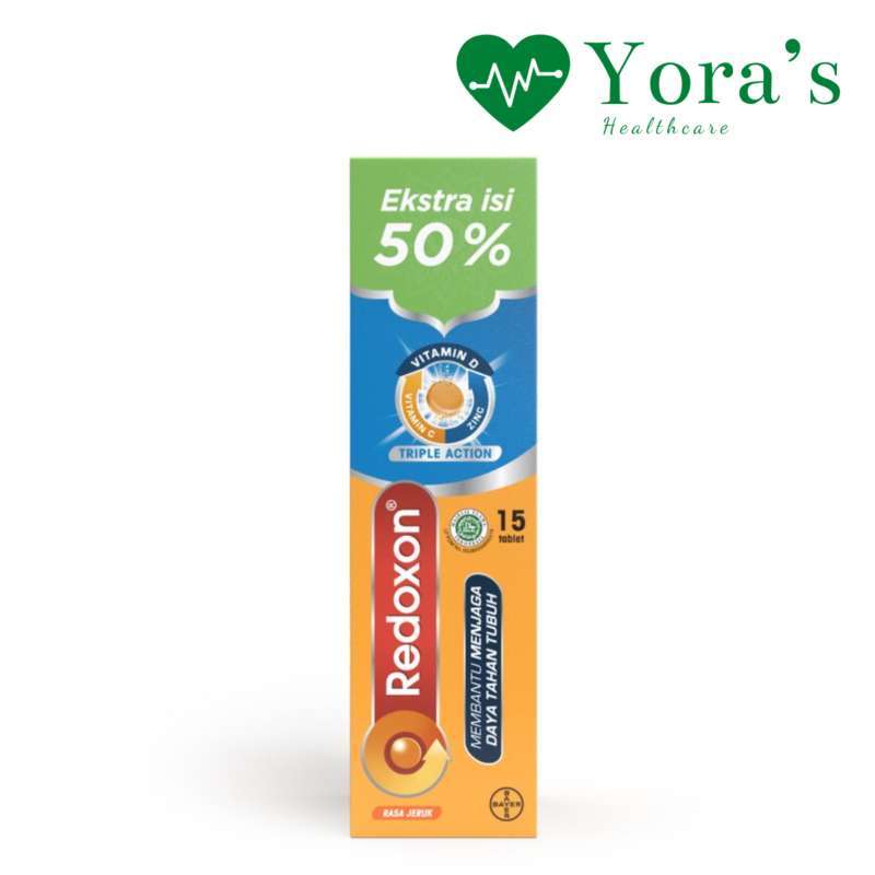 Jual Redoxon Cdr Triple Action Supplement Vitamin C Rasa Jeruk [isi 15 ...
