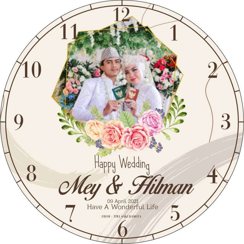 Jual Jam Dinding Custom Foto dan Tulisan atau Full Gambar - 023 di ...