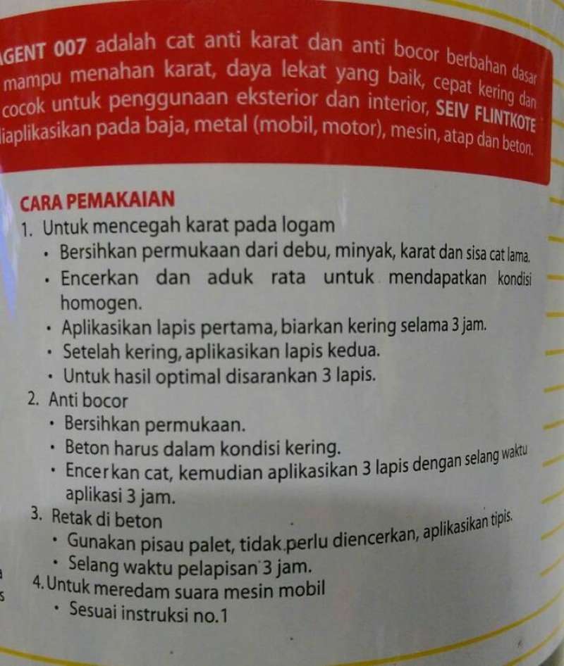 Jual FLINTKOTE SEIV CAT BESI ANTI KARAT MOBIL 1 KG PLINGKUT SENG MESIN ...