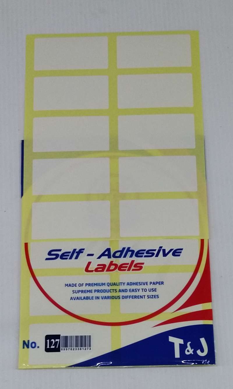 Jual Sticker Stiker Label T&J No 127 di Seller WIKI STATIONERY ...