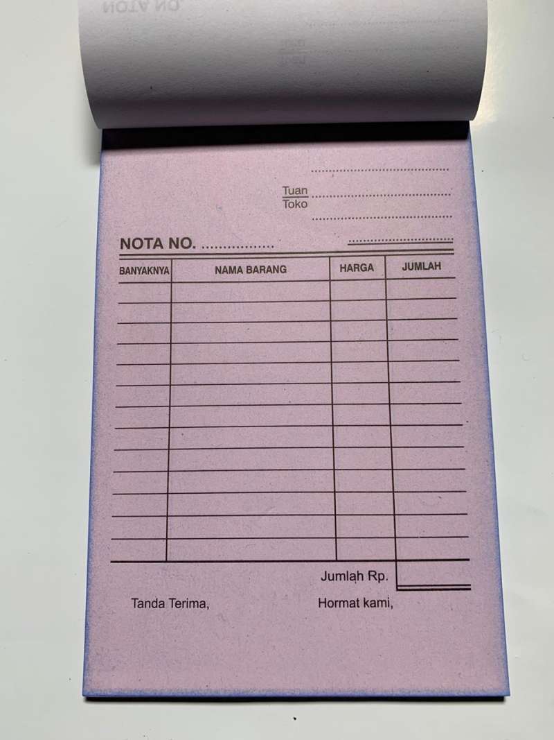 Jual Nota 2 Ply, Nota NCR, Nota Kecil, Nota Kontan, Paket 10 Buku ...