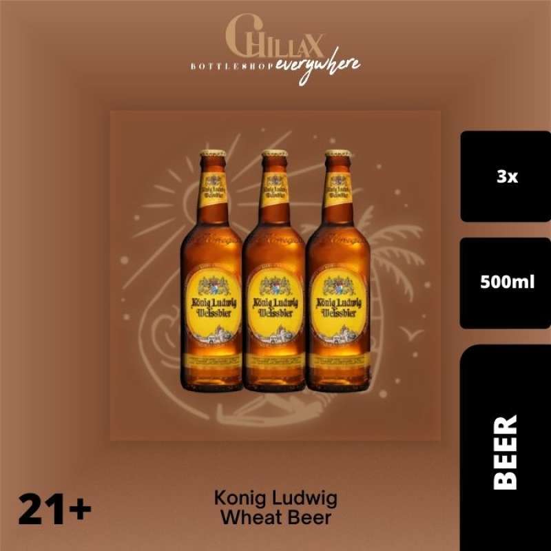Jual Bir Konig Ludwig Weissbier Beer 500ml Paket 3 Botol di Seller ...