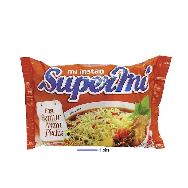 Promo Supermi - Mie Instan REGULER Rasa SEMUR AYAM - 1 bungkus Diskon 5 ...