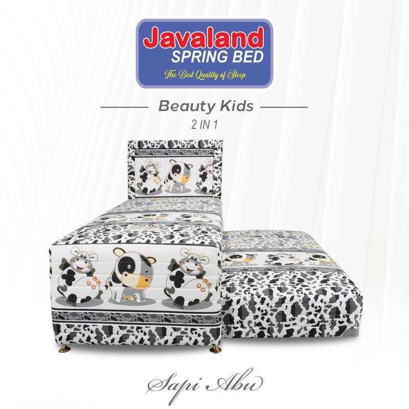 Promo Springbed Anak Javaland Beautykids Motif Sapi Abu Sorong 2 In 1 ...