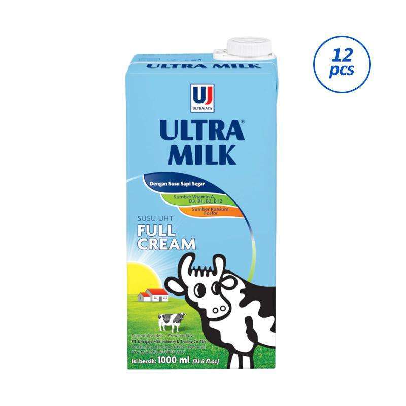 Promo Ultra Milk Full Cream Susu UHT [1000 mL] 1Dus isi 12Pcs Diskon 8% di Seller Smart Gadget ...