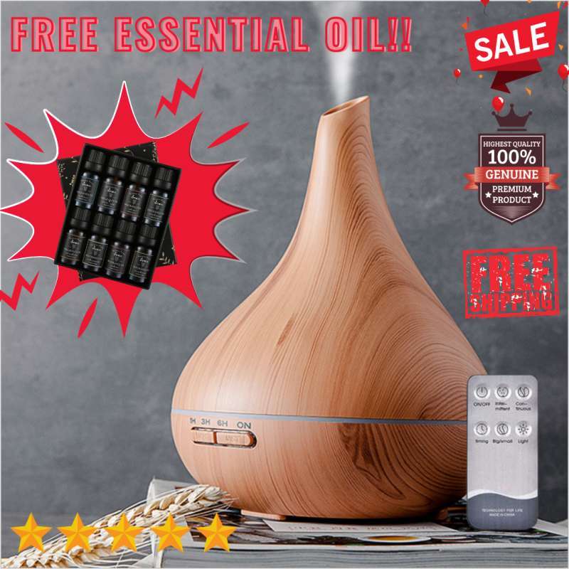 Jual Aromatheraphy Diffuser Humidifier Essential Oil Desain Kayu ...