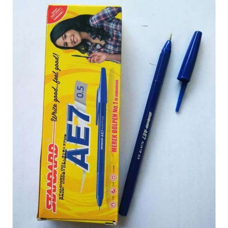 Jual Pulpen Standard AE7 0.5 / Pena / Pen / Ballpoint Biru dan Merah ...