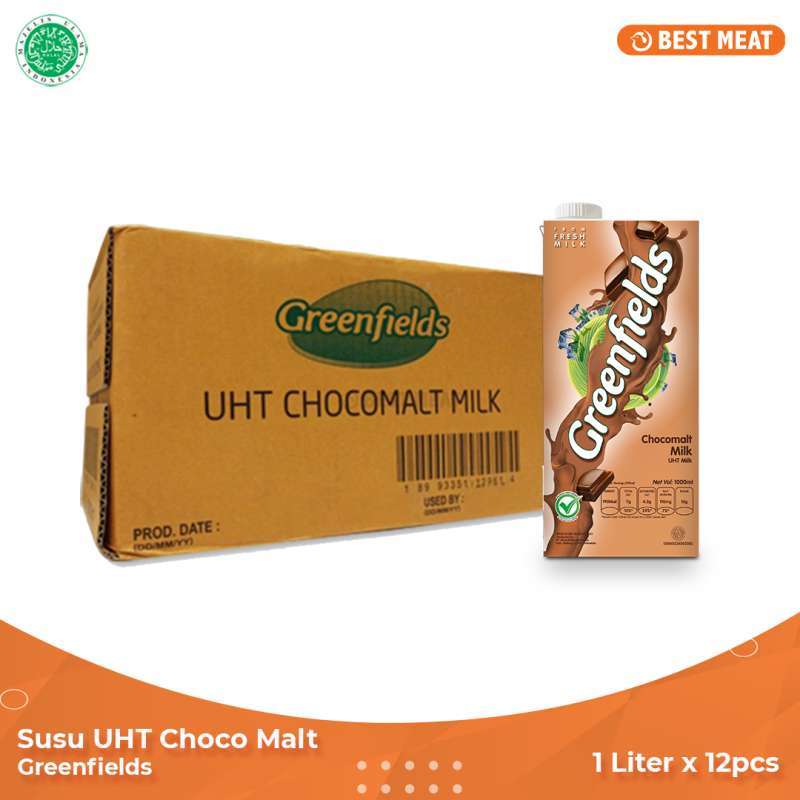 Jual Susu Greenfields UHT Choco Malt 1000 ml (12 pcs / 1Karton) di Seller Best Meat Cilegon ...