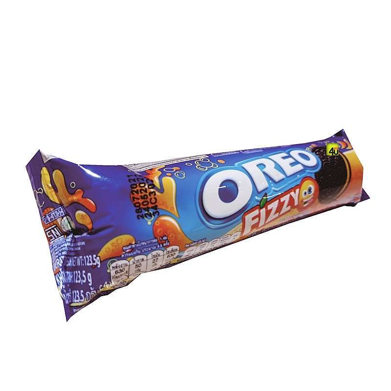 Jual Oreo - Biskuit Sandwich Krim Orange Fizzy - 123 Gr Roll Pack Di ...
