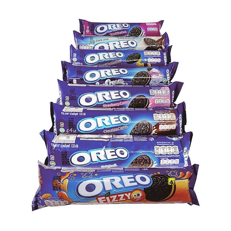 Jual Oreo - Biskuit Sandwich Krim Orange Fizzy - 123 Gr Roll Pack Di ...