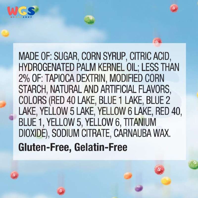 Jual Permen Sour Skittles Candy Natural & Artificial Flavors 7.2oz 204 ...